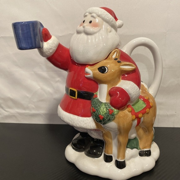 Lenox | Dining | Lenox Rudolph The Red Nosed Reindeer And Santa Claus ...
